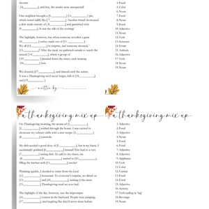 Thanksgiving Mad Libs Thanksgiving Games Thanksgiving Games for Kids ...