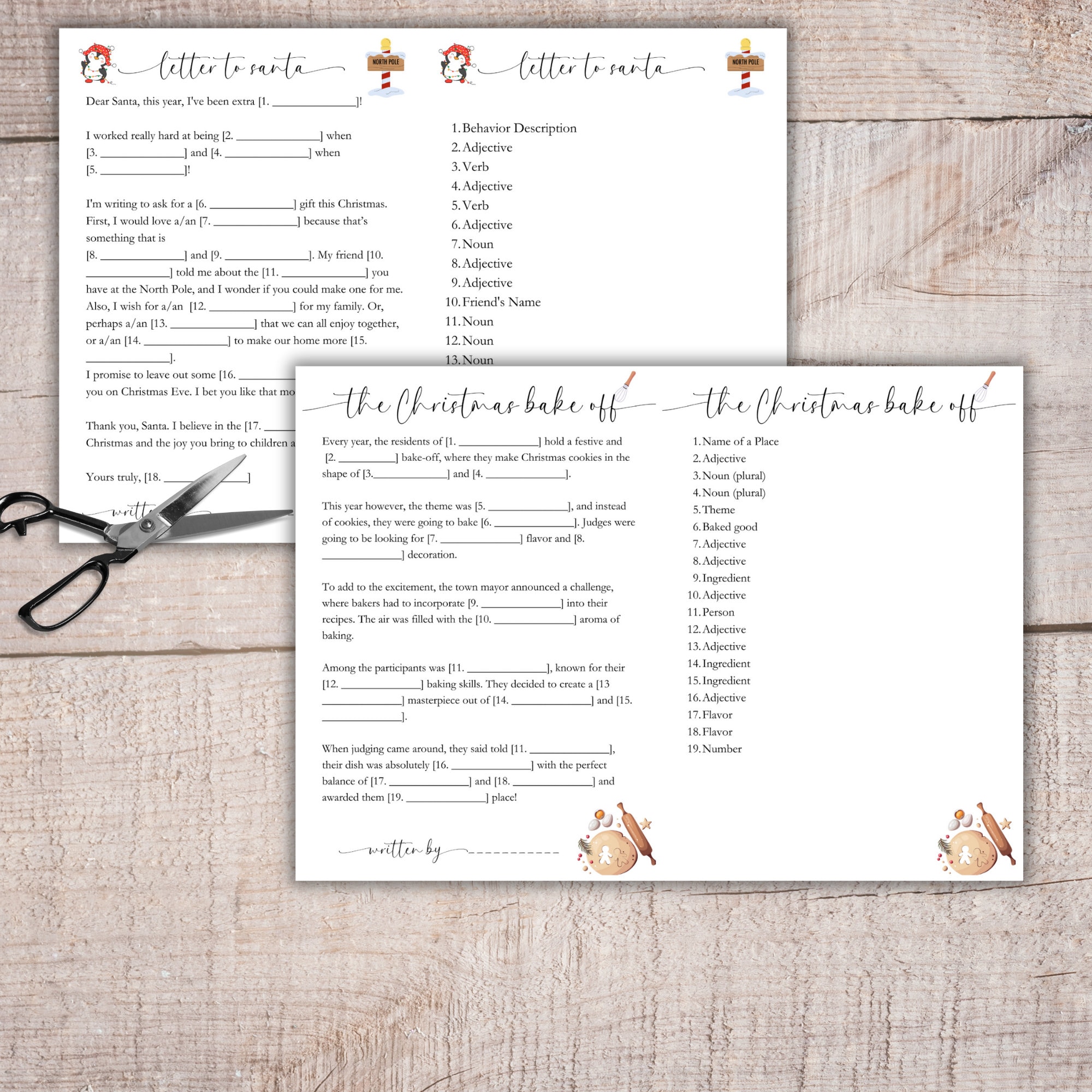 Mad Libs Christmas Mad Libs Christmas Party Game Bulk Mad Libs ...