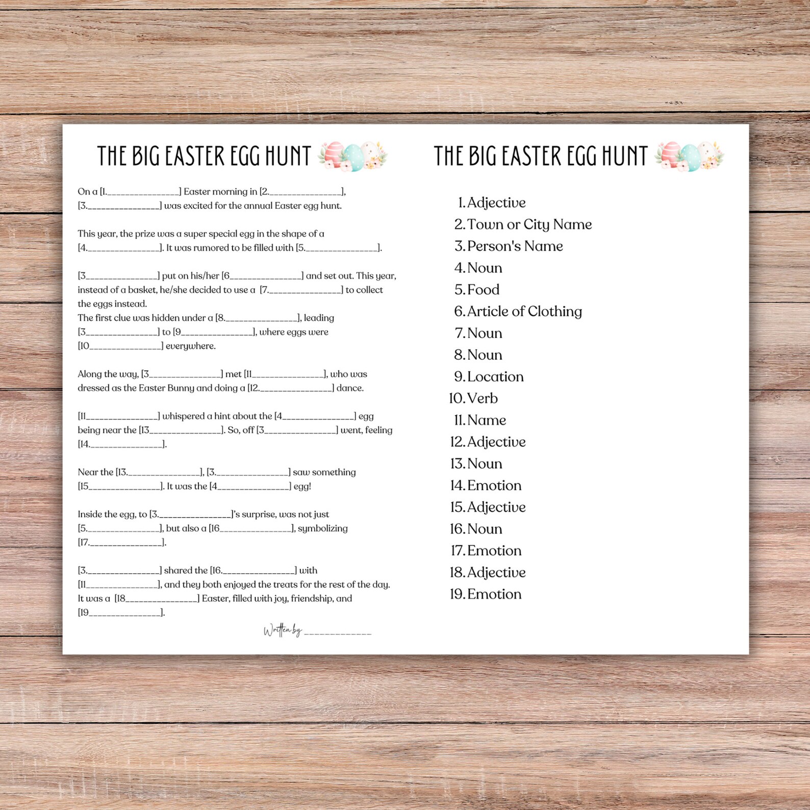 Easter Mad Libs Easter Games Printable Printable Easter Games Mad Libs ...