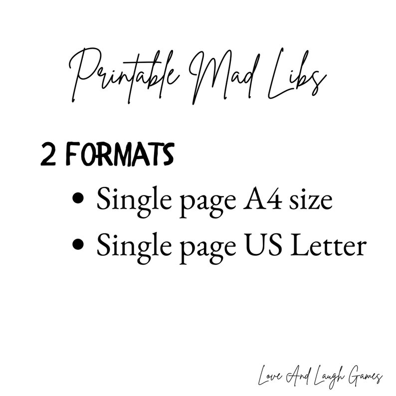 Team Building Games #3 Printable Office Mad Libs Fill in the Blanks ...