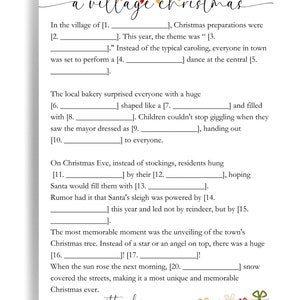 Mad Libs Christmas Holiday Mad Libs Christmas Games Printable Christmas ...