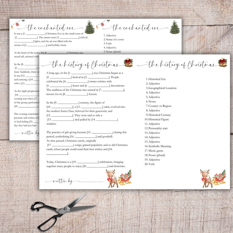 Mad Libs Christmas Mad Libs Christmas Party Game Bulk Mad Libs ...