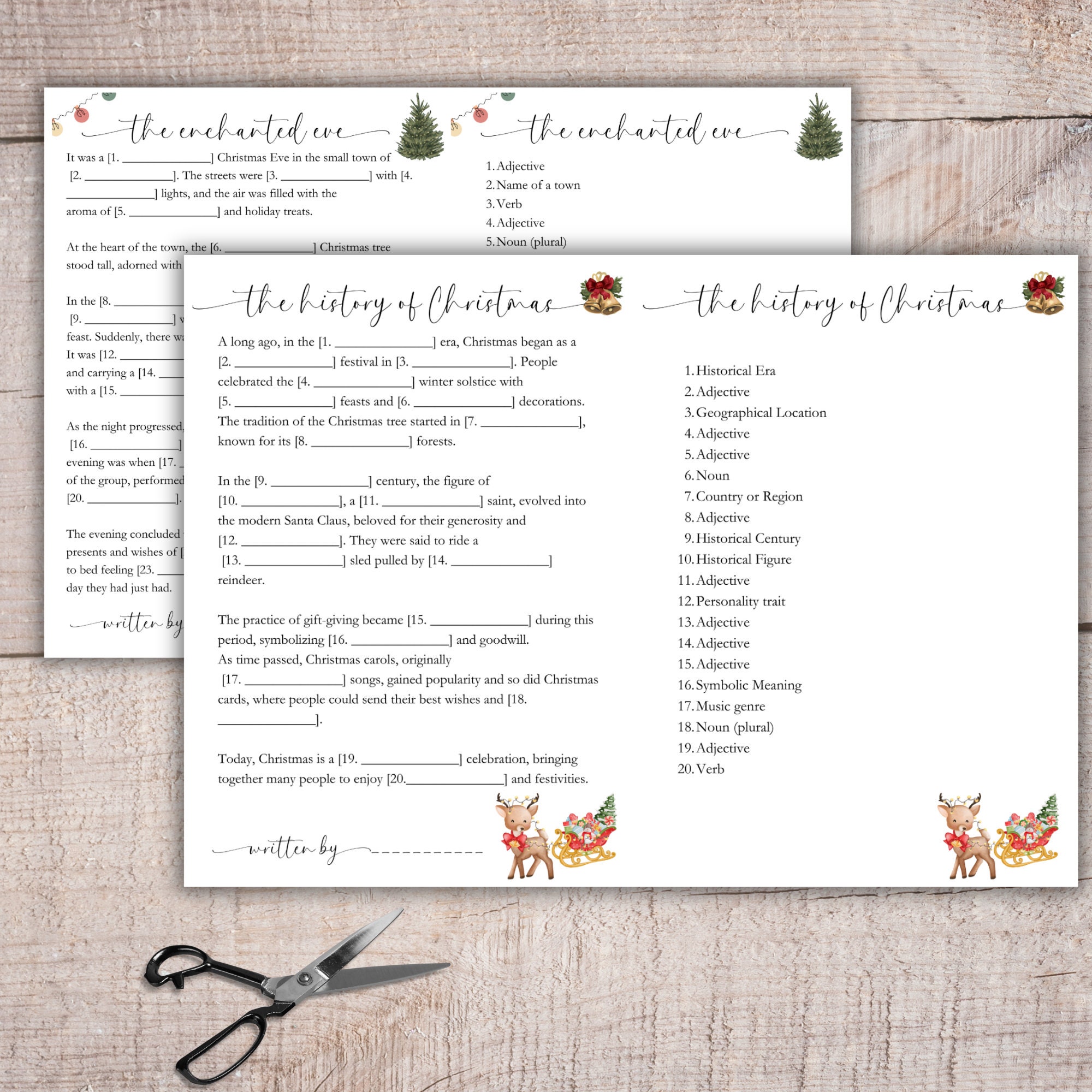 Mad Libs Christmas Mad Libs Christmas Party Game Bulk Mad Libs ...