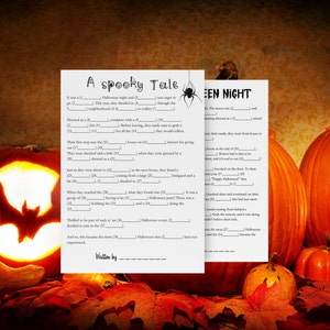 Mad Libs Halloween Halloween Printable Games Printable Halloween Games ...