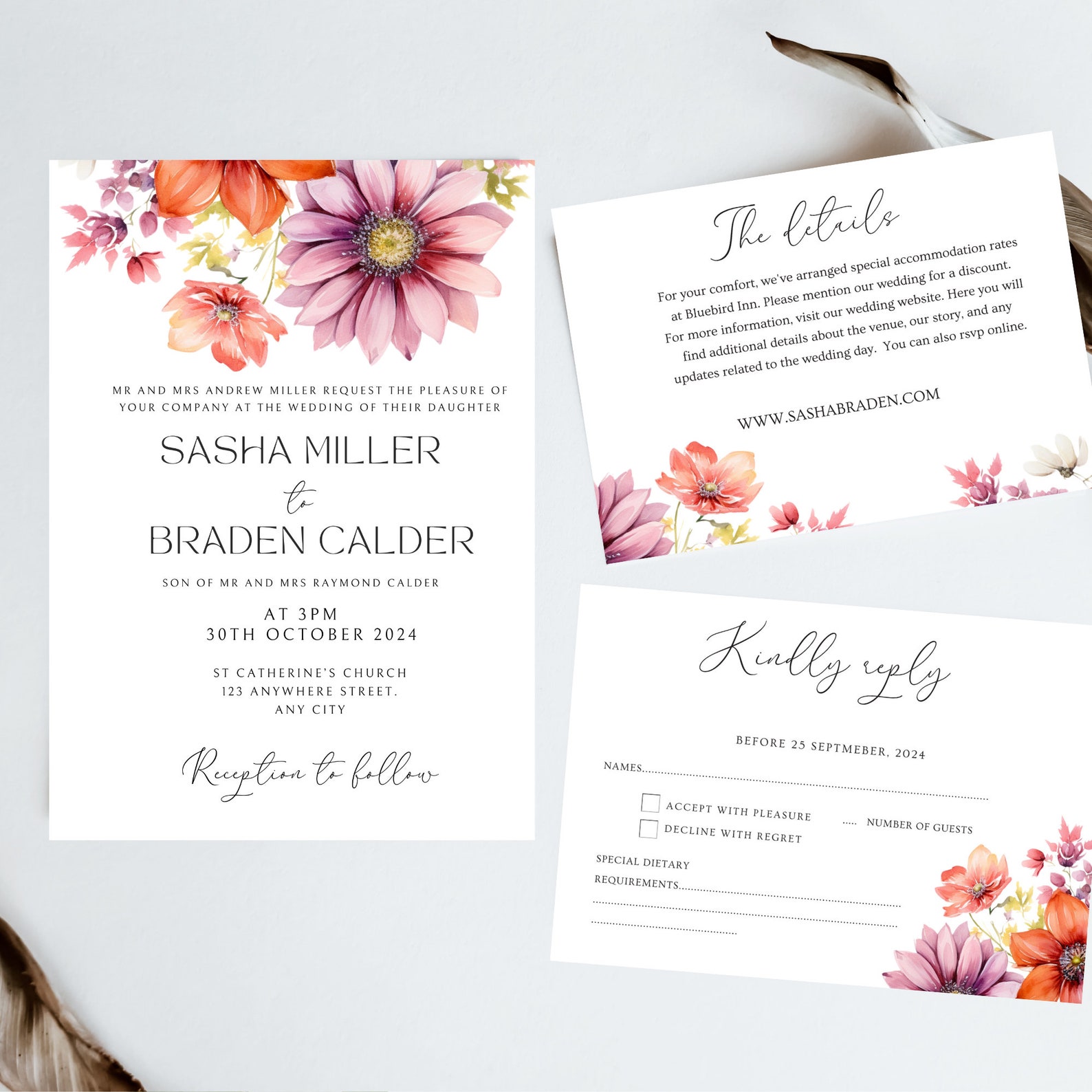 Christian Wedding Invitation Christian Wedding Invite Christian Wedding ...