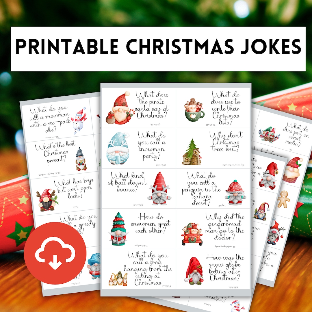 Christmas Jokes Cracker Jokes Christmas Cracker Fillers - Etsy