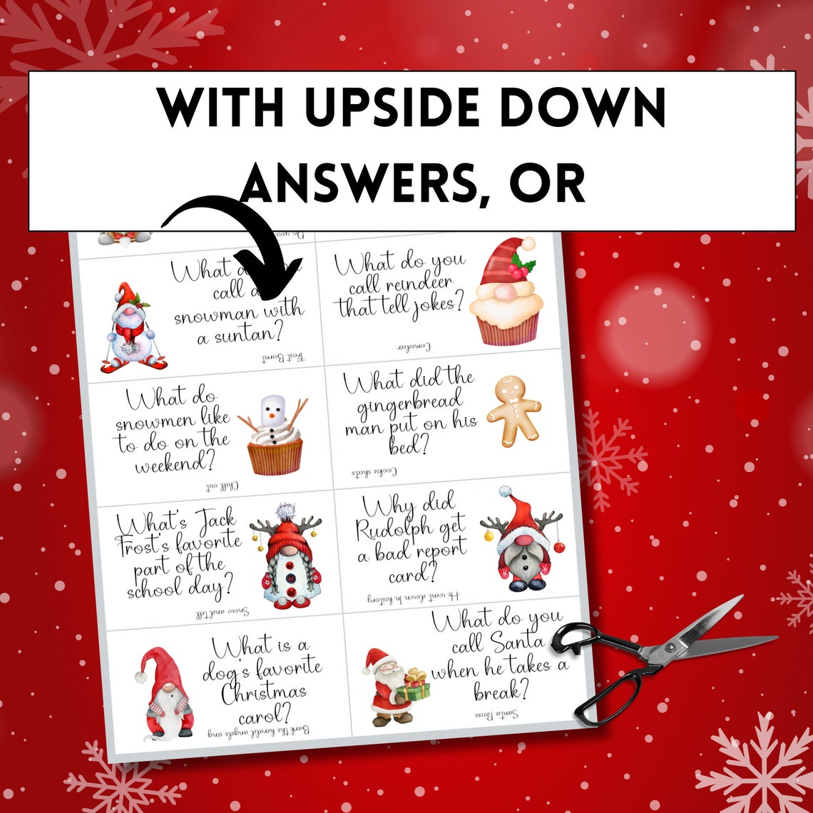 Christmas Jokes Cracker Jokes Christmas Cracker Fillers Christmas ...