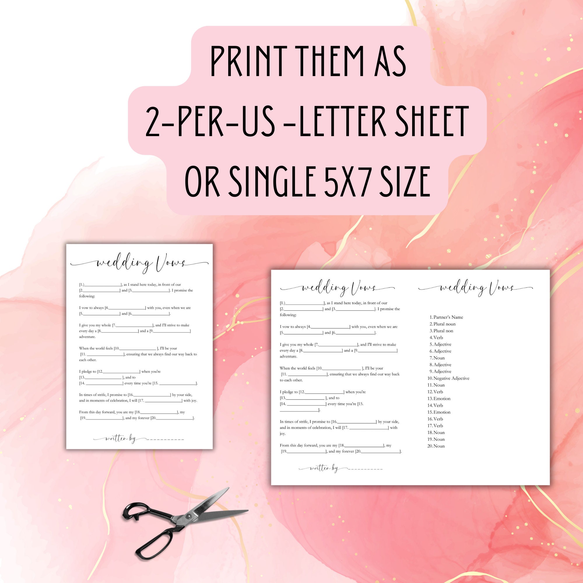 Wed Libs Printable Wed Libs Bridal Madlibs Madlibs Game Bride Madlibs ...