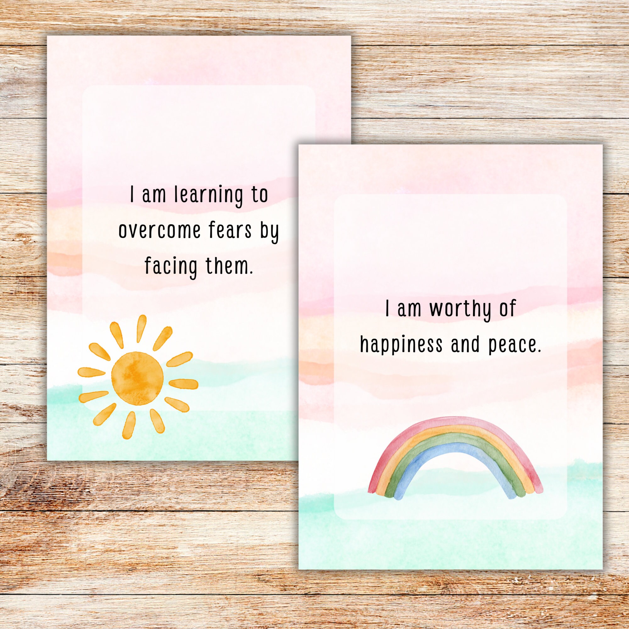 Watercolor Affirmation Cards for Anxiety Anxiety Relief Stress Relief ...
