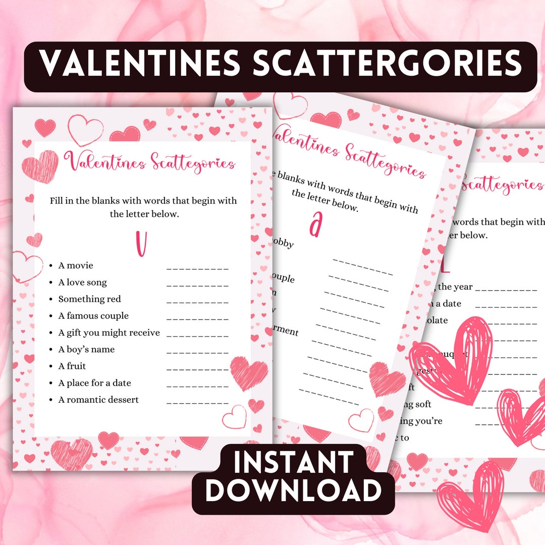 Valentines Day Printable Games Valentine Party Game Valentines Day