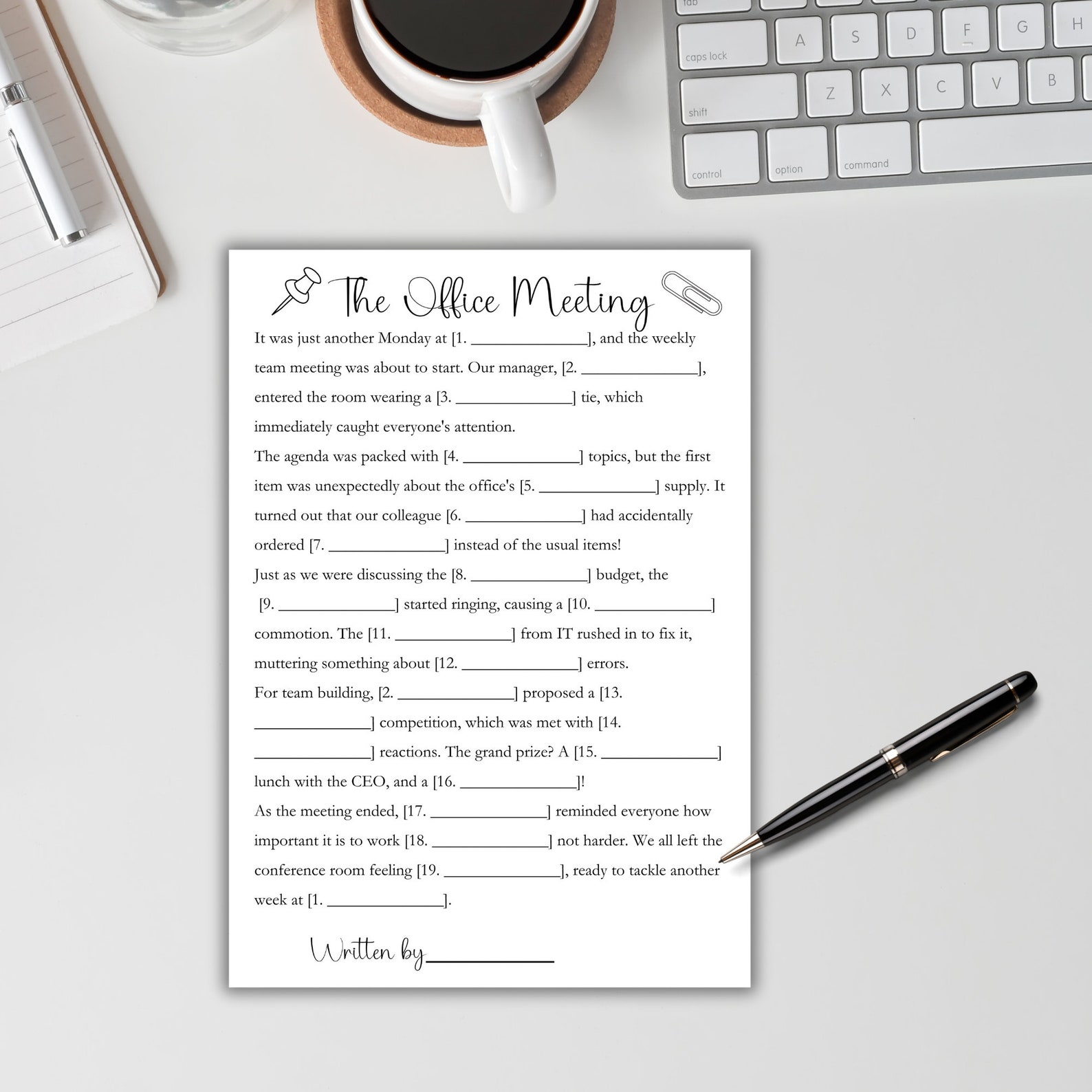 Office Mad Libs Office Games Office Games Printable Printable Office ...