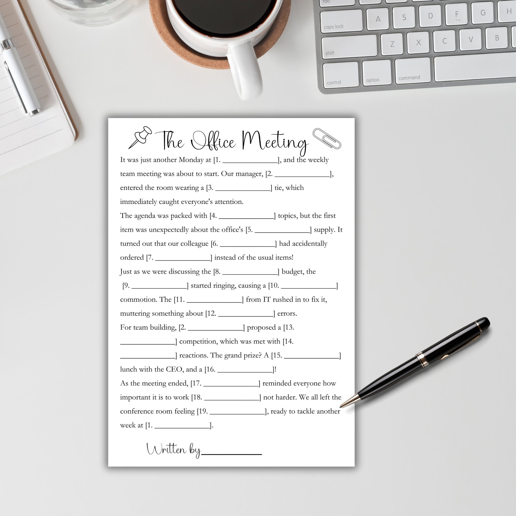 Office Mad Libs Office Games Office Games Printable Printable Office ...