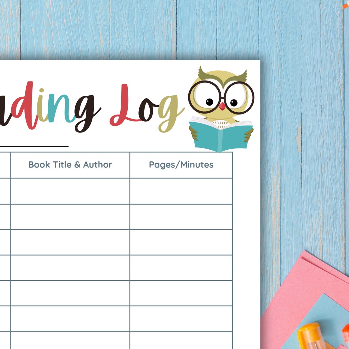Book Tracker for Kids Reading Chart Printable Kids Reading Log School ...