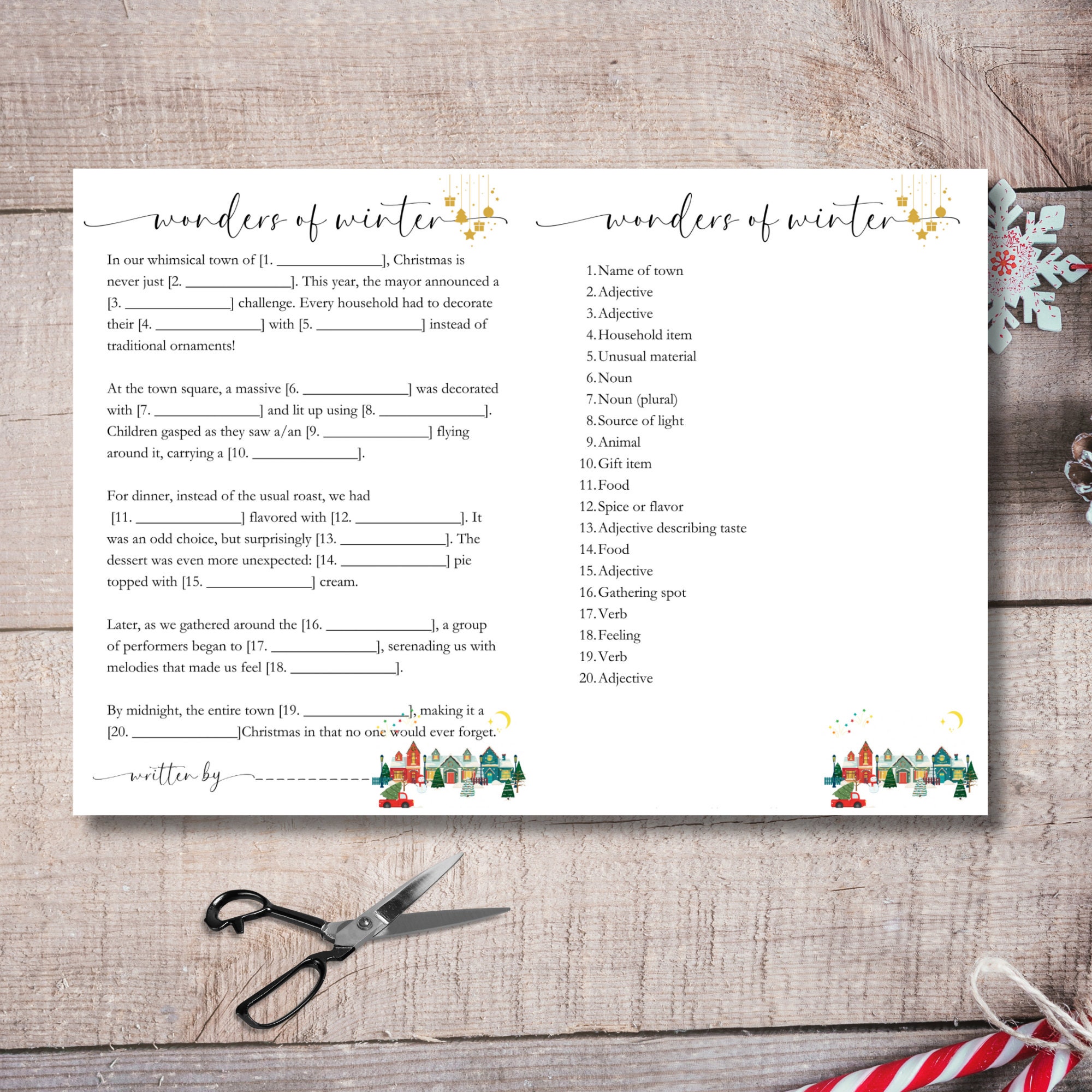 Mad Libs Christmas Holiday Mad Libs Christmas Games Printable Christmas ...