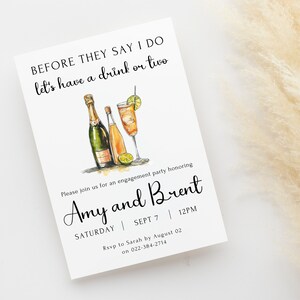 Engagement Party Invitation Template Editable Engagement Party Invite ...