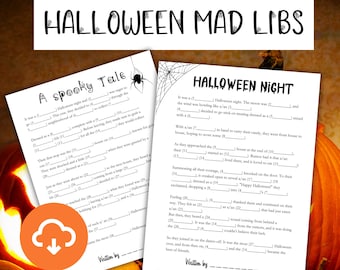 Halloween Mad Libs Activity for Kids - Etsy