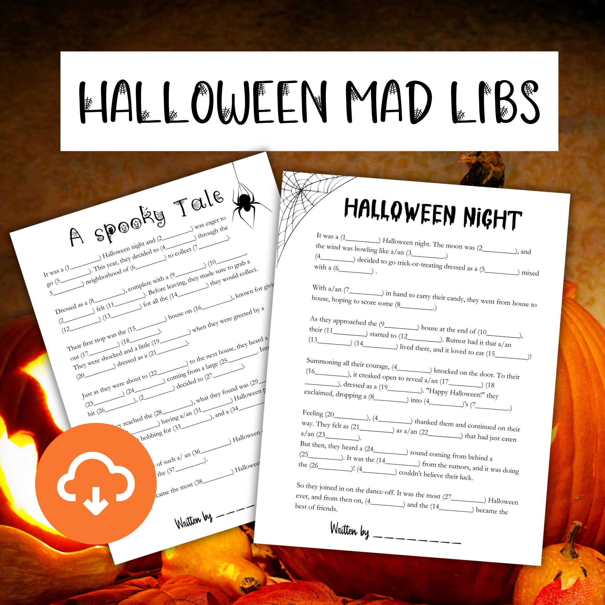 Mad Libs Halloween Halloween Printable Games Printable Halloween Games ...