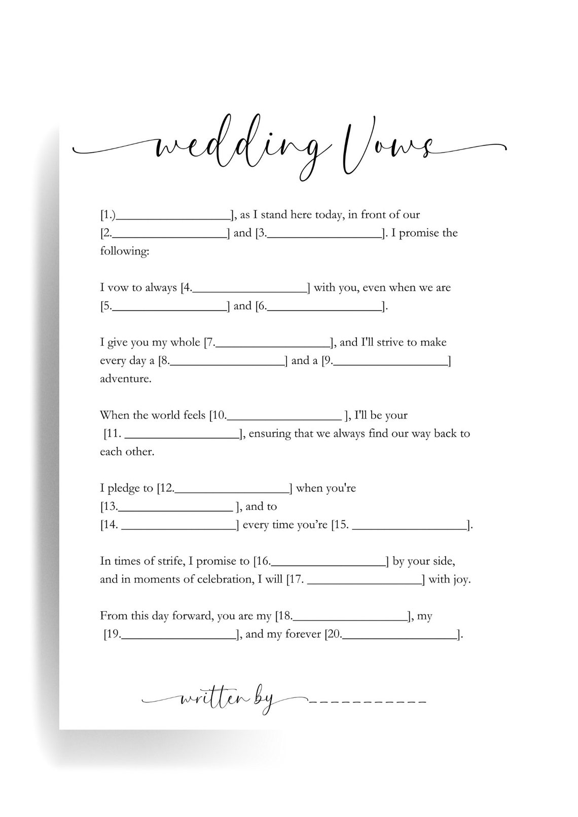 Printable Mad Libs Bridal Shower Games Bridal Shower Games Bridal ...