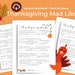 Mad Libs Game Three Thanksgiving Games Printable Printable Thanksgiving ...