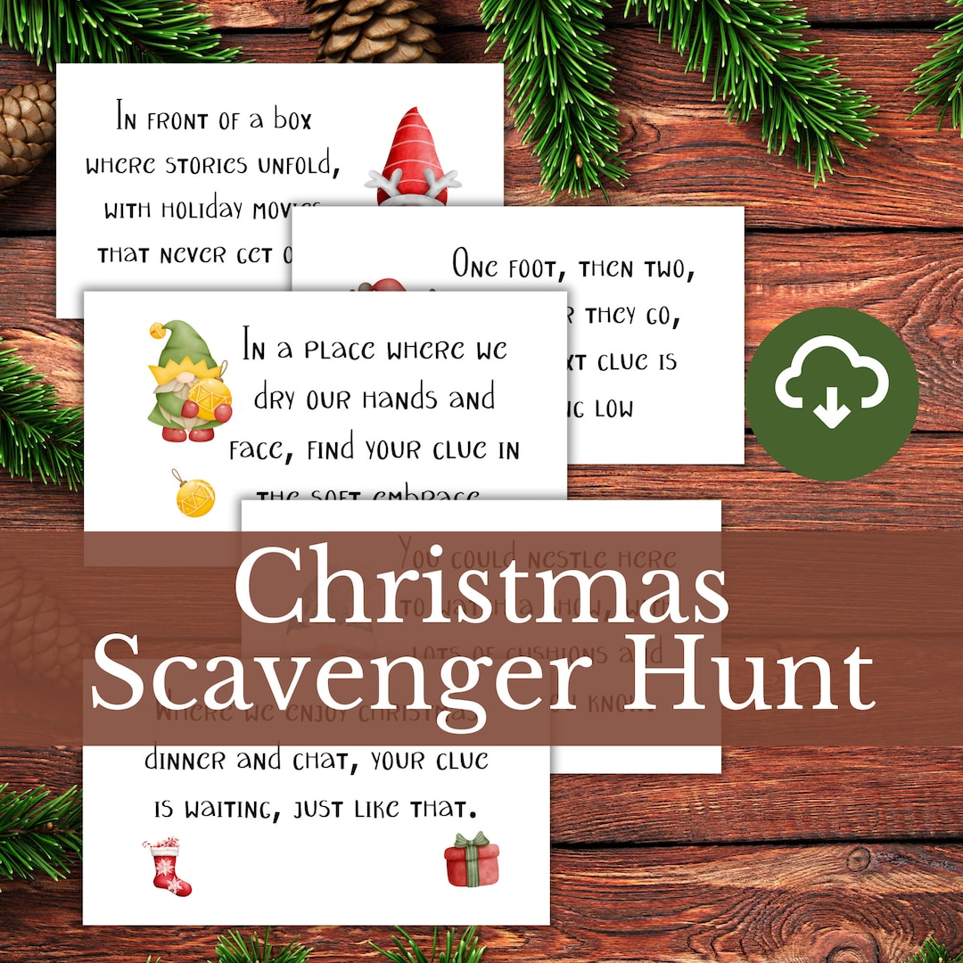 Christmas Scavenger Hunt Christmas Scavenger Hunt for Kids Christmas ...
