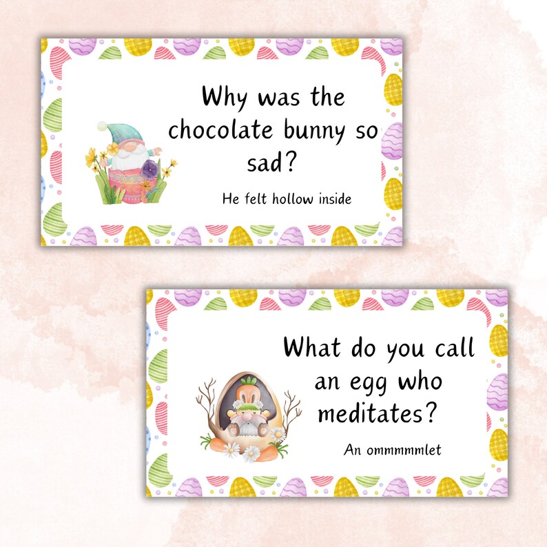 Easter Jokes Printable Easter Riddles Kids Lunchbox Notes Easter Notes ...