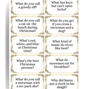 Christmas Riddles Printable Christmas Riddles Lunchbox Riddles Lunchbox ...