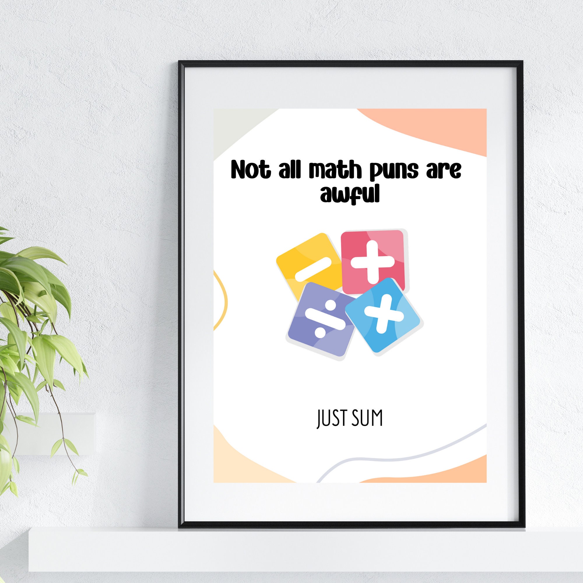 Math Classroom Decor Funny Math Posters Math Poster Math Puns Math ...