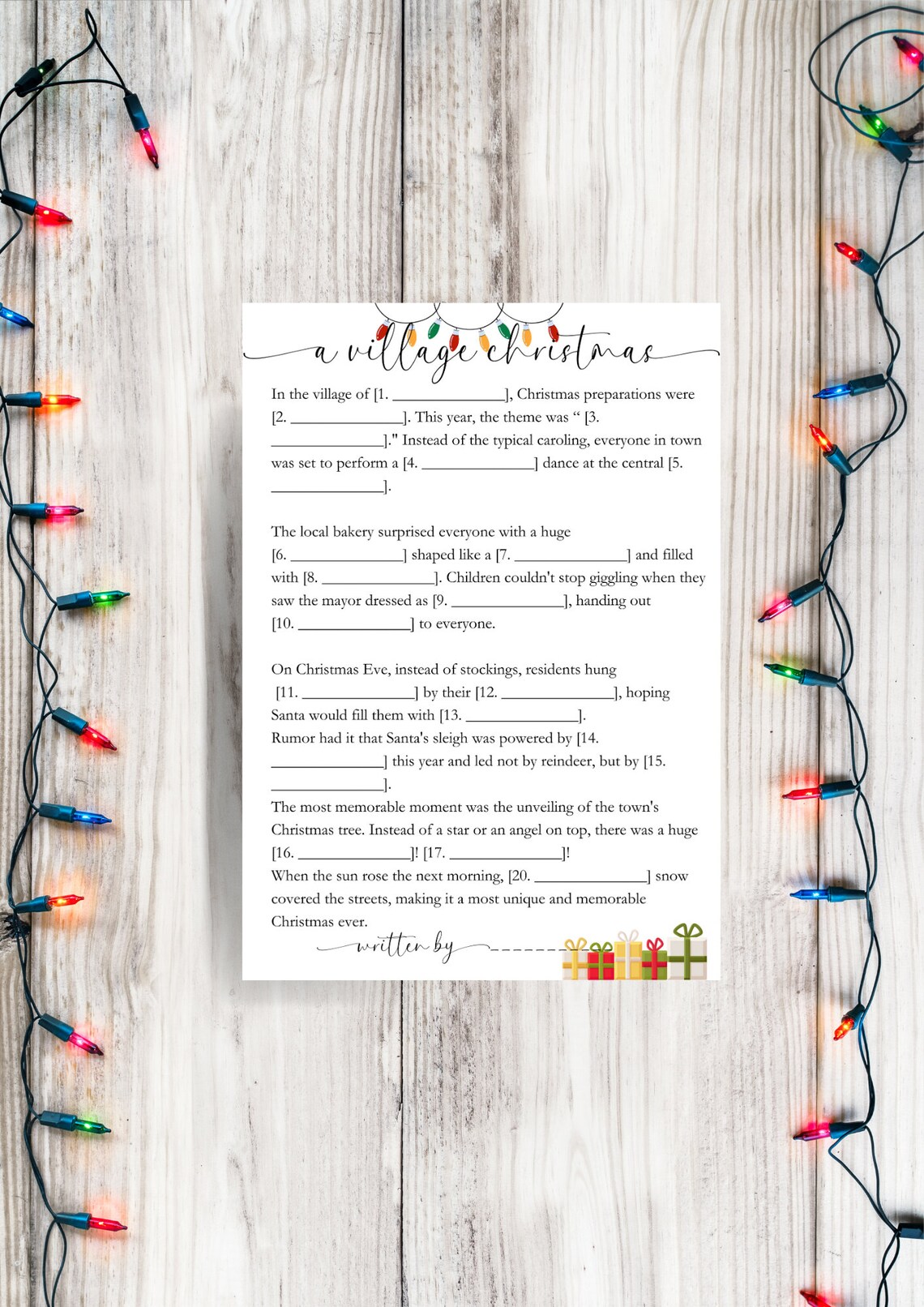 Mad Libs Christmas Holiday Mad Libs Christmas Games Printable Christmas ...