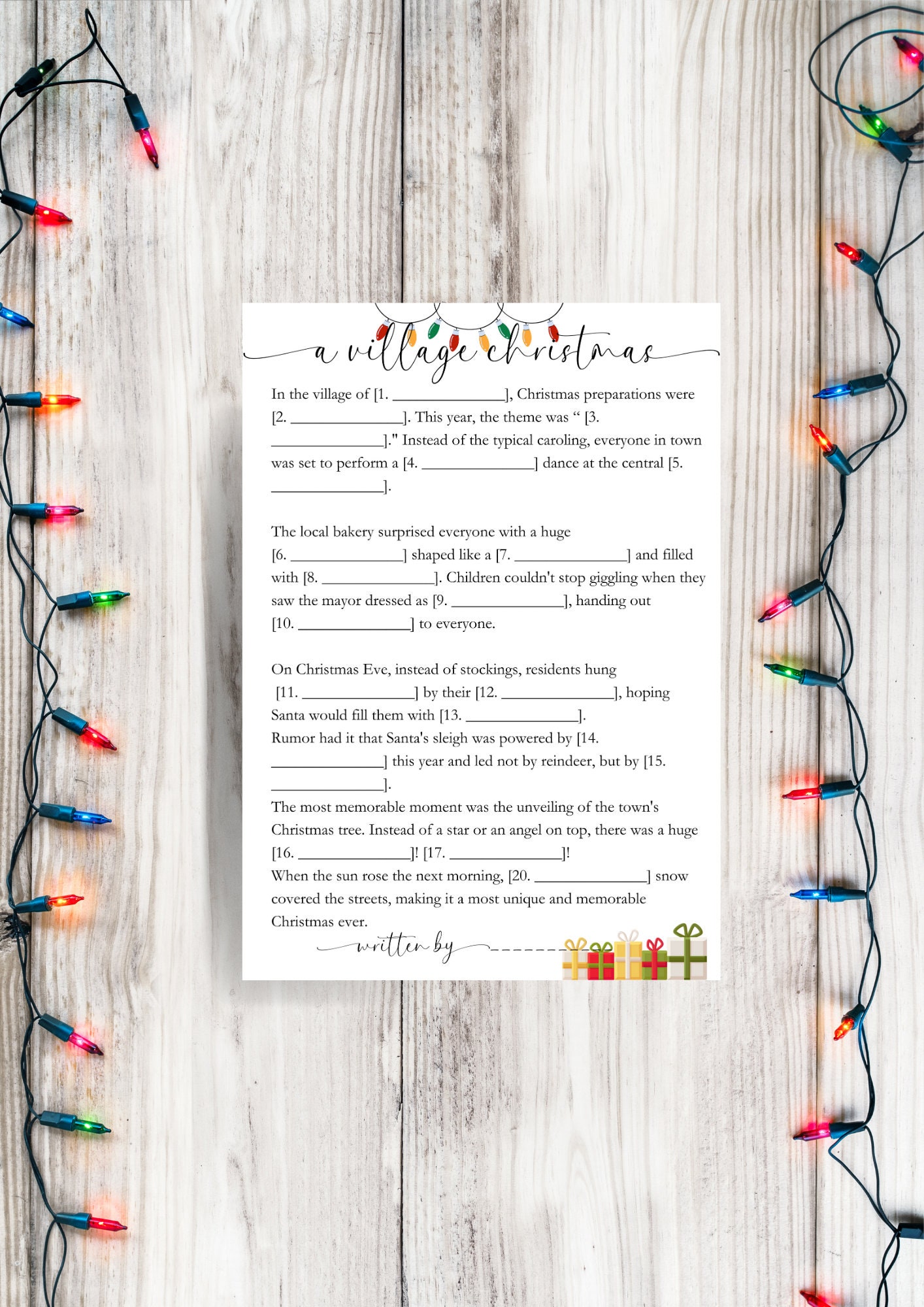 Mad Libs Christmas Holiday Mad Libs Christmas Games Printable Christmas ...