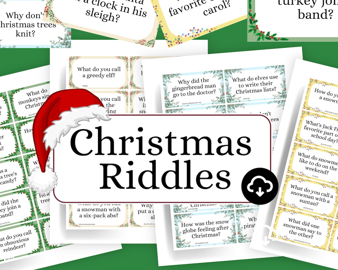 Christmas Riddles Printable Christmas Riddles Lunchbox Riddles Lunchbox ...