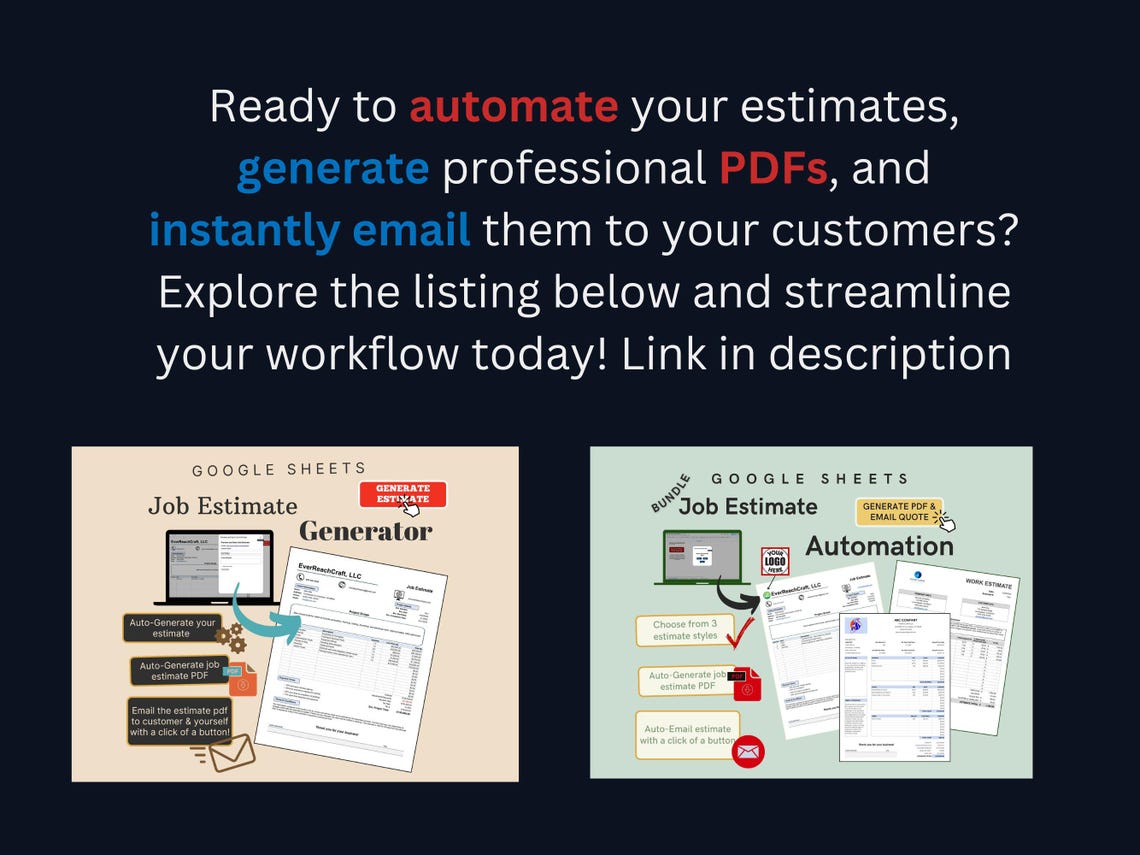 Professional Job Estimate Template: Construction, Handyman, Electrician ...