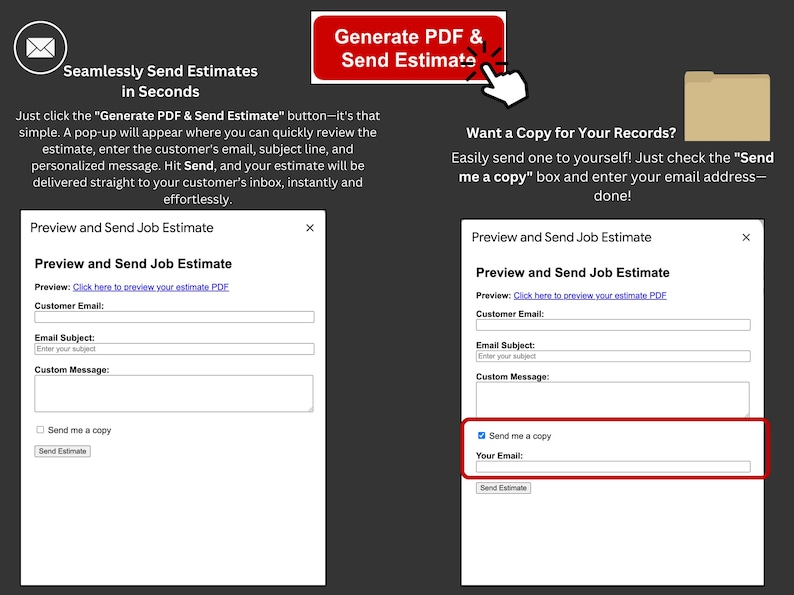 Automated Job Estimate Template: PDF Quote Generator - Etsy