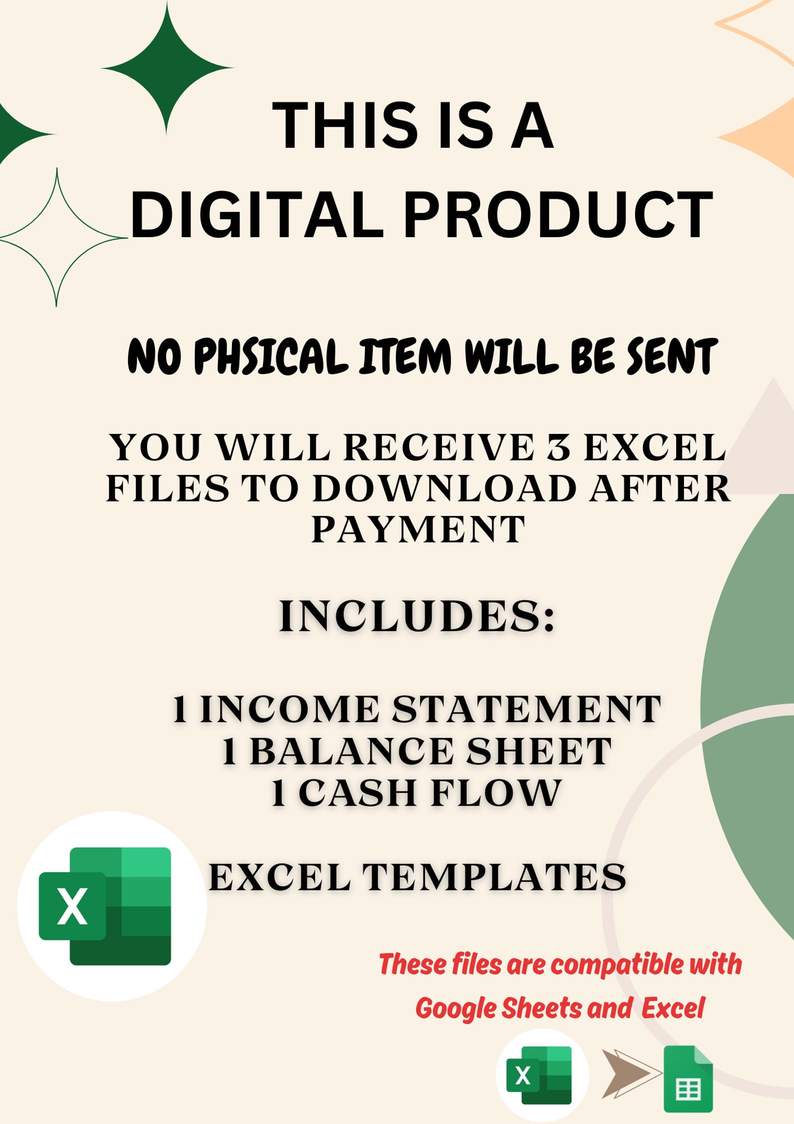 Financial Statements Bundle, Income Statement, Balance Sheet, Profit ...