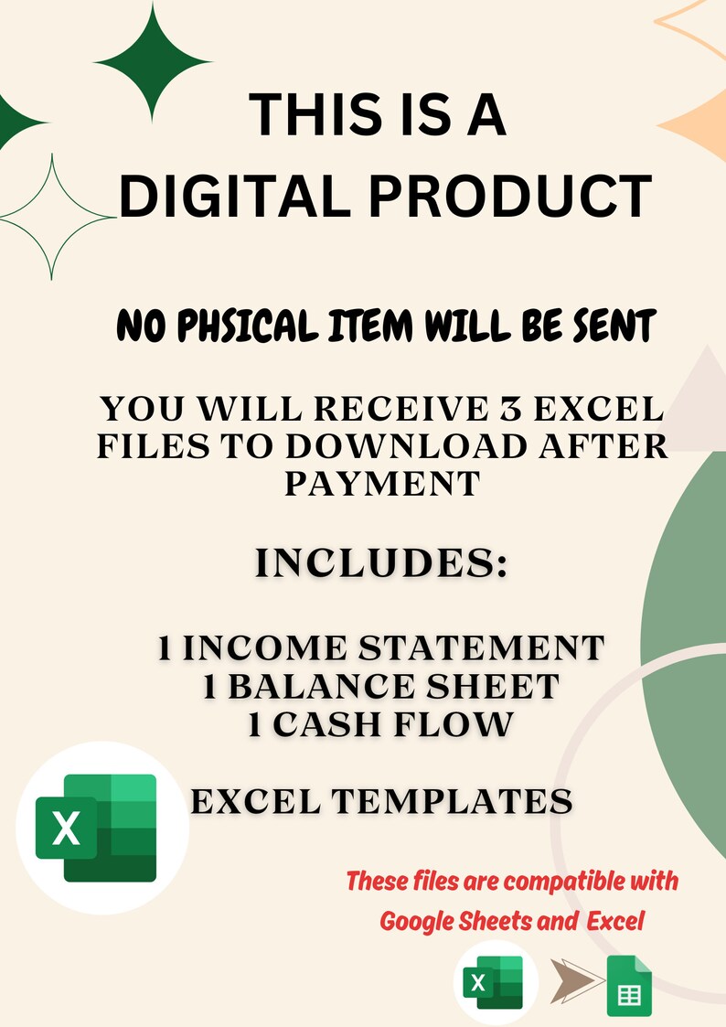 Financial Statements Bundle, Income Statement, Balance Sheet, Profit ...