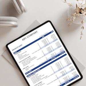 Balance Sheet Template: 2-year Business Statement (excel & Google ...