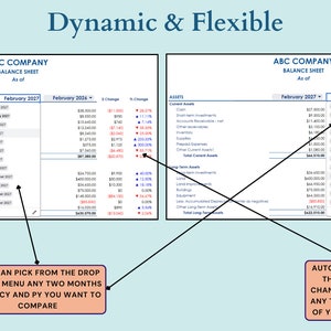 Balance Sheet Template: Year-over-year Comparison (google Sheets ...