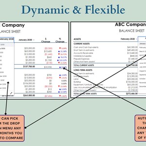 Balance Sheet, Balance Sheet Template, Monthly Balance Sheet Comparison ...