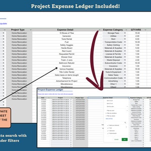 Project Cost Tracker, Project Management, Project Profit and Expense ...