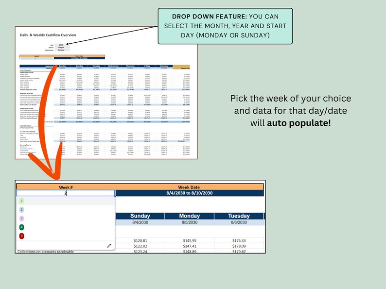 Daily Weekly Cashflow Dashboard, Daily Cashflow Projections, Monthly ... Daily Weekly Cashflow Dashboard, Daily Cashflow Projections, Monthly ...