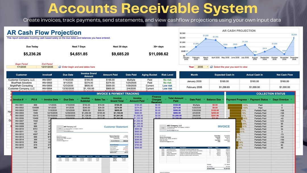 Accounts Receivable System: Invoicing, Payments, Statements & Cashflow ...