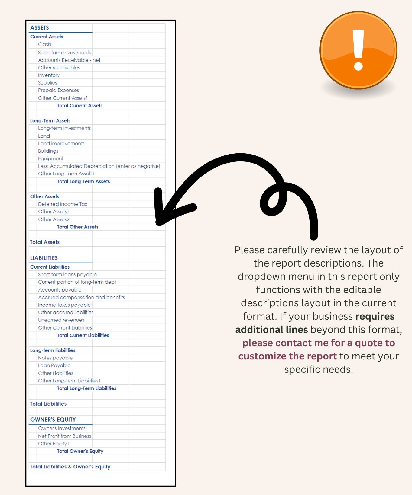 Balance Sheet Template, Monthly Balance Sheet Comparison, Month Over ...