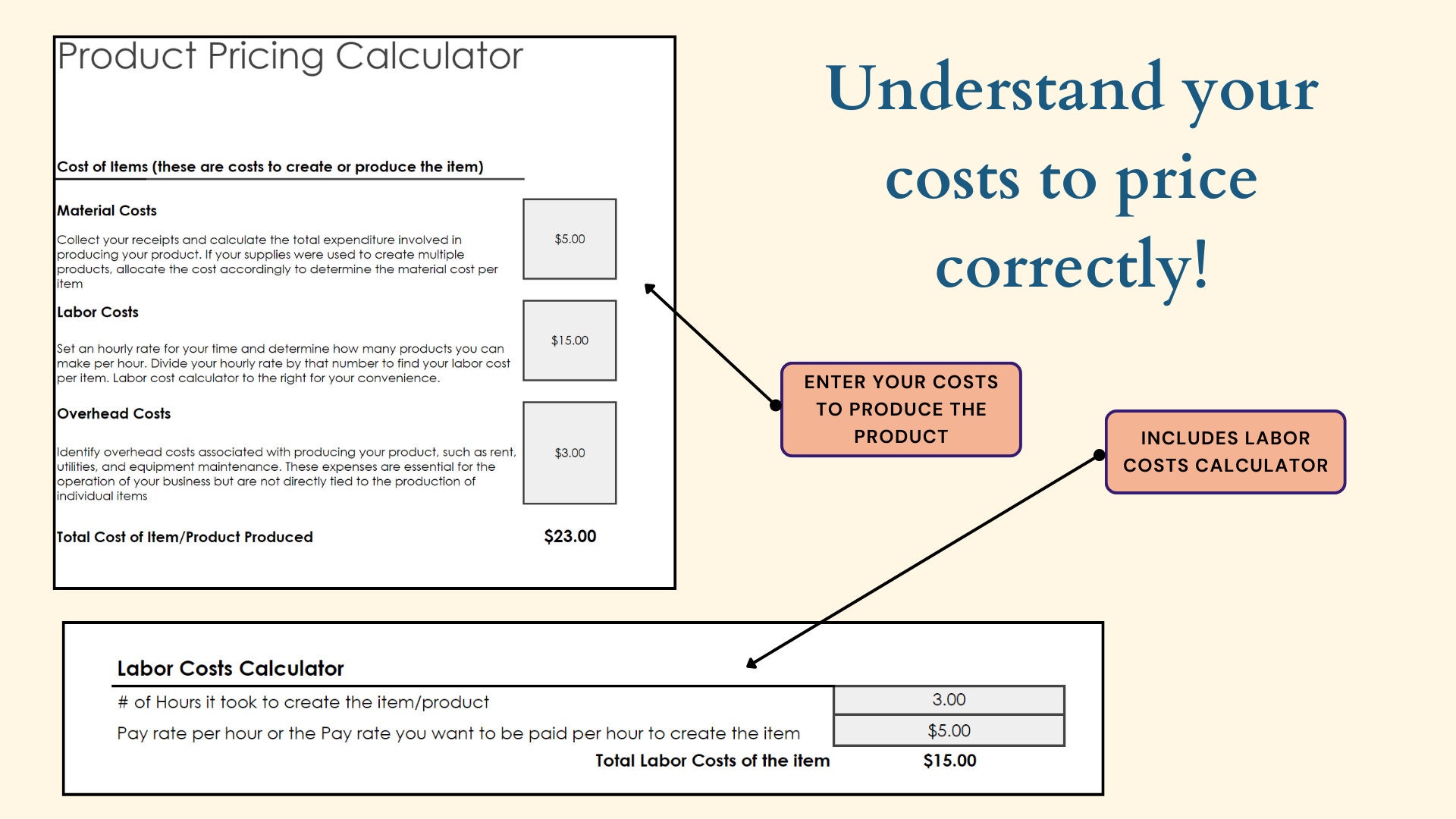 Unit Pricing Calculator, Break-even Analysis, Simple Cost Calculator ...