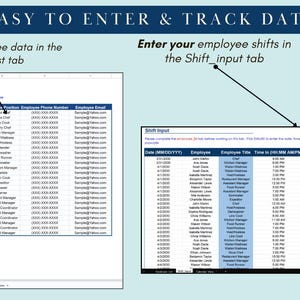 Employee Schedule Template: Staff Shift Planner for Excel - Etsy