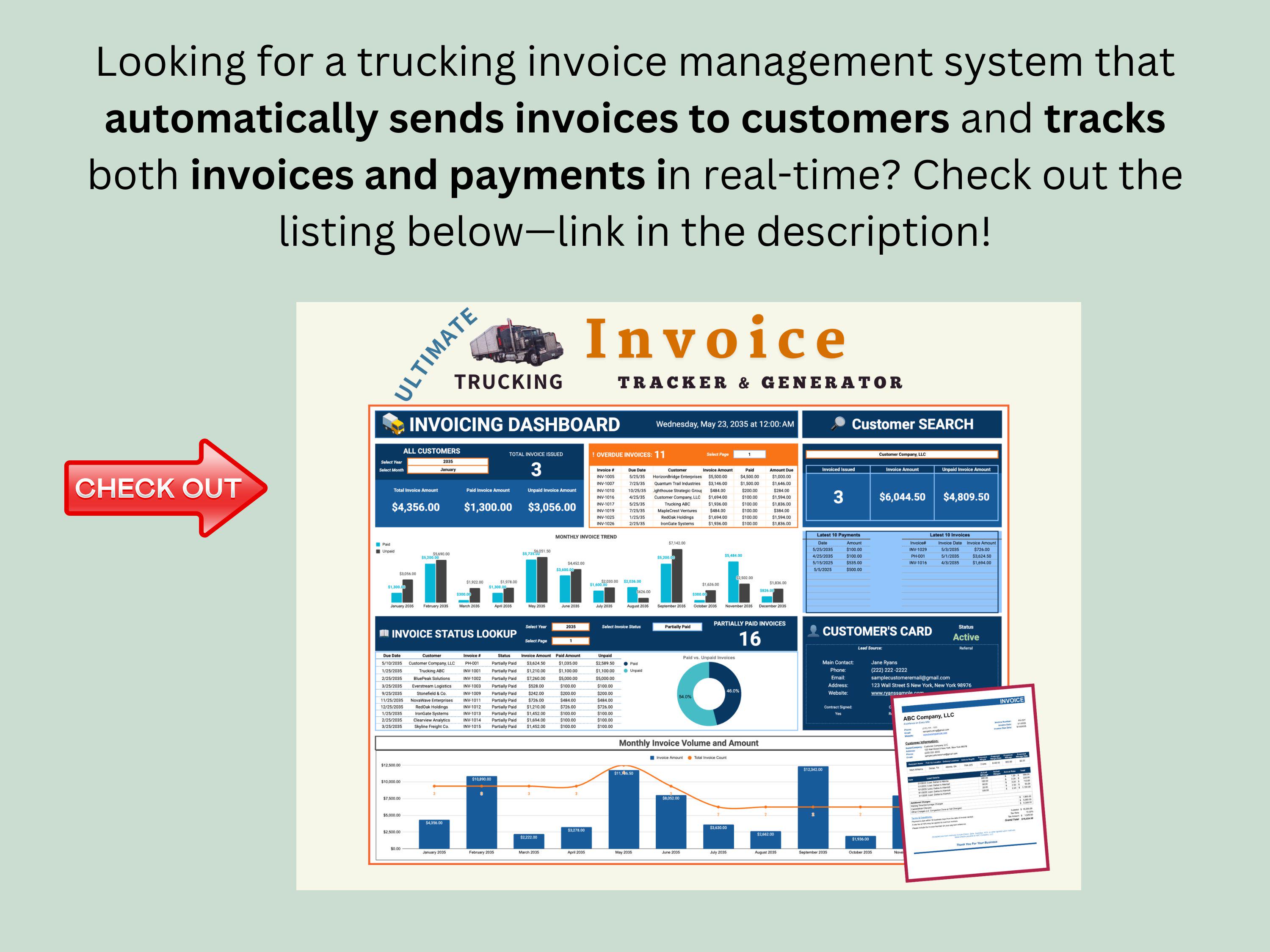 Trucking Invoice Template: Weight & Rate - Etsy