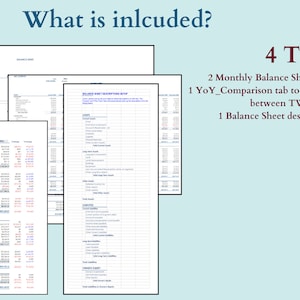 Balance Sheet Template: Year-over-year Comparison (google Sheets ...