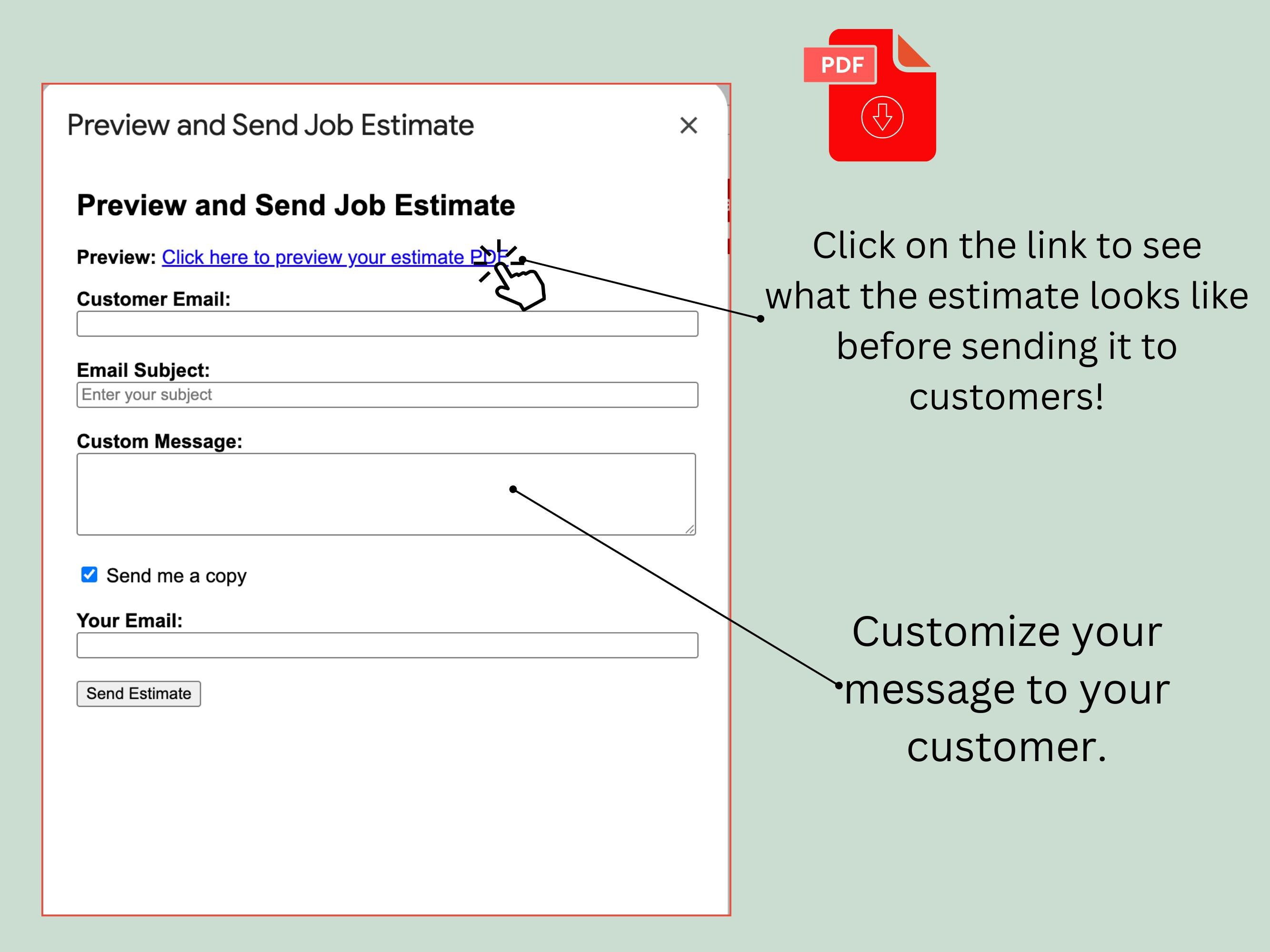 Job Estimate Template: PDF & Email Automation With Logo - Etsy