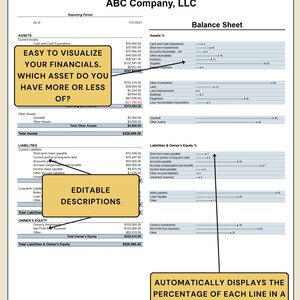Small Business Balance Sheet Template: Financial Statement (google ...
