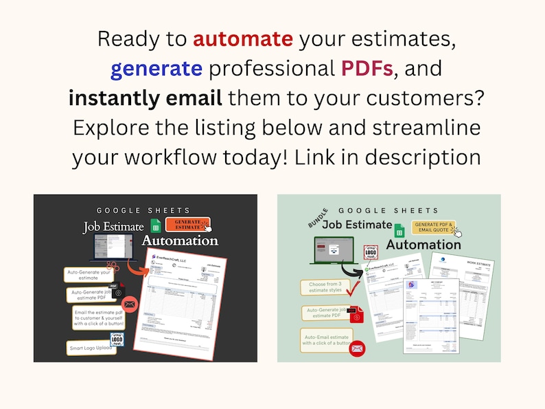Construction Estimate Template: Job Quote With Logo (google Sheets ...