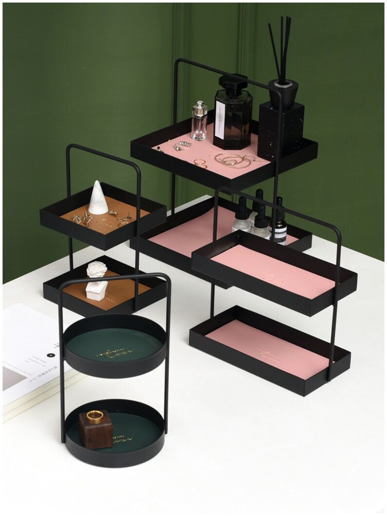 Makeup Organizer Double-layer Storage Tray Jewelry Display - Etsy