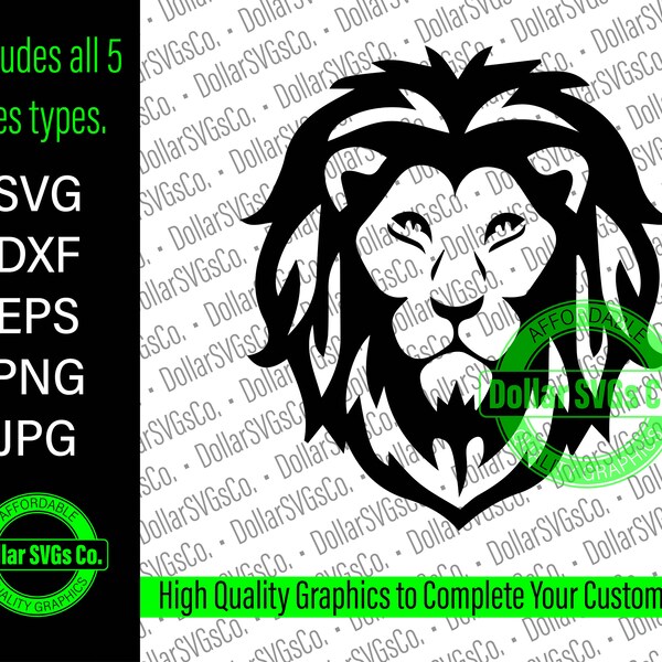 Lion Head Svg - Etsy
